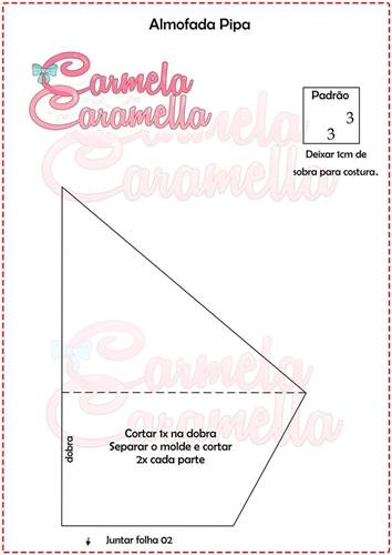 Molde de Pipa Enfeite de quarto para menino - Feltro e moldes para ...