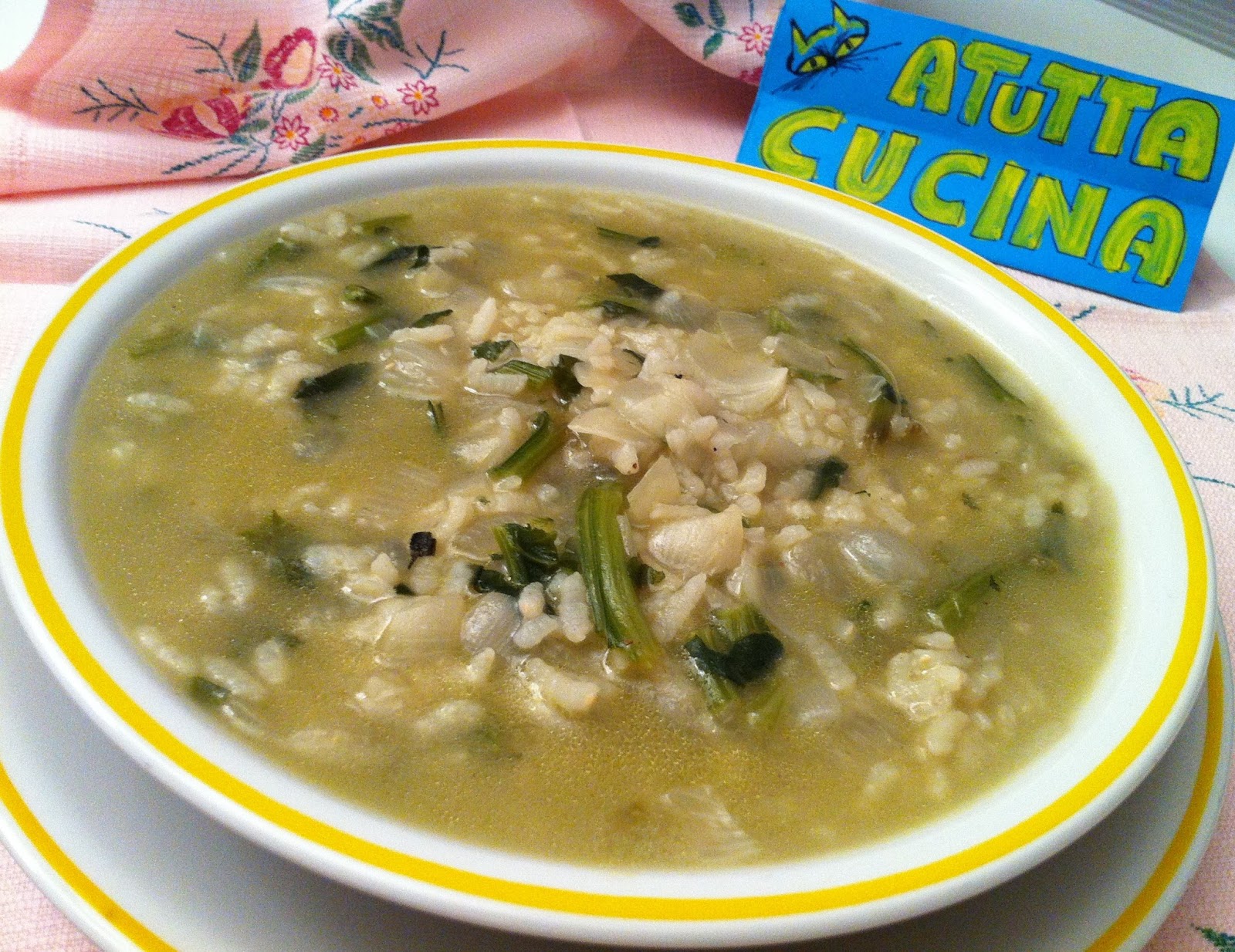 A TUTTA CUCINA: MINESTRA di RISO e SPINACI