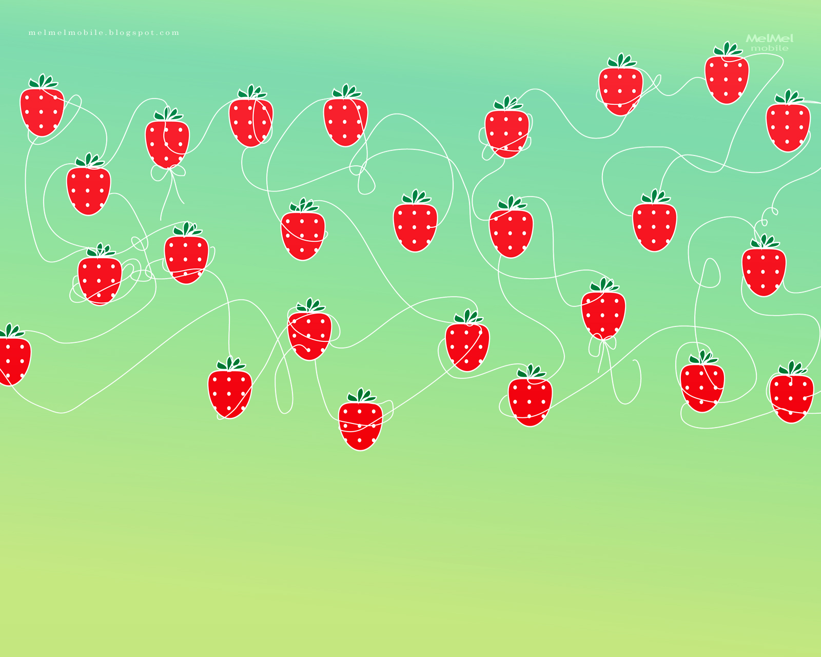 Summer Strawberries - Phone Wallpaper | MelMel Mobile