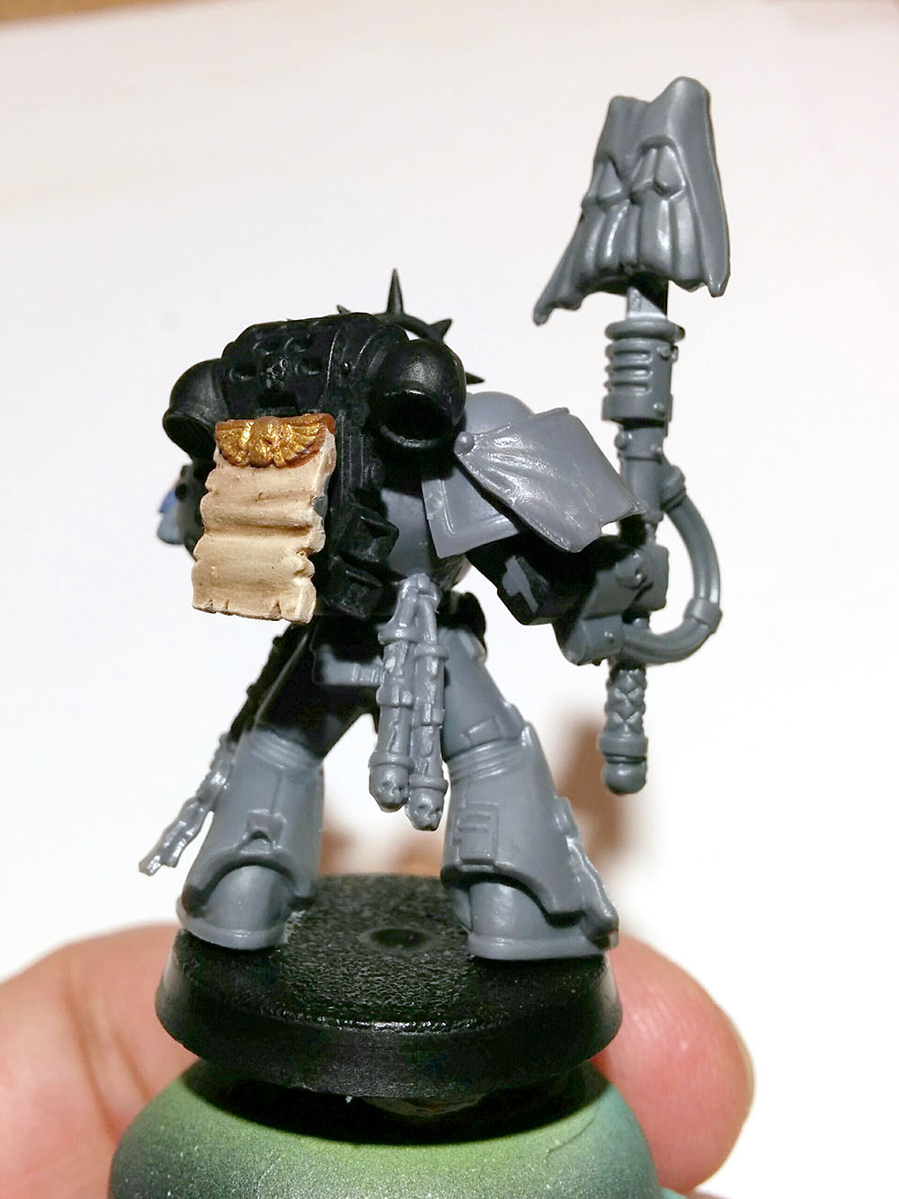 The Hammer of Wrath: WIP: Kitbashed Space Marine Chaplain