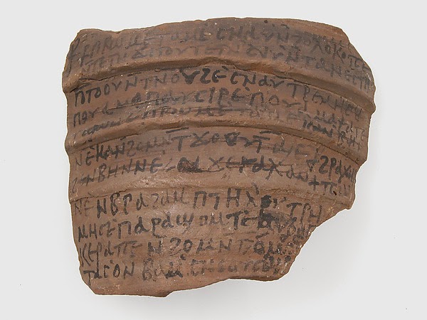 Egipto en imagenes: ostraca: coptic
