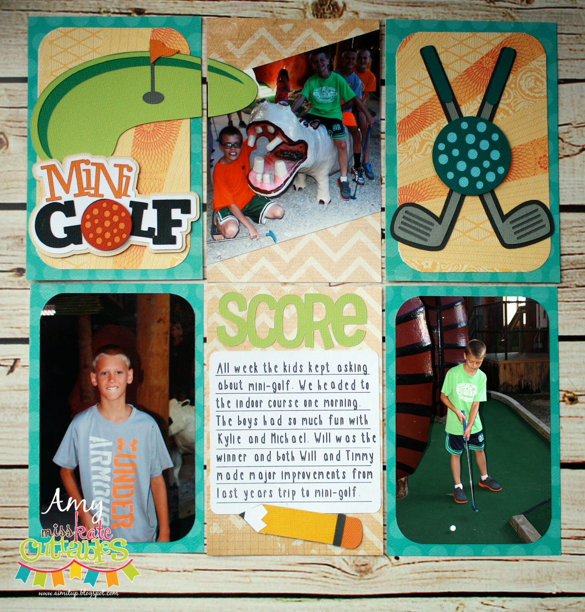 Amys Collages and Other Scrap Stuff: Mini Golf & Giveaway Winner