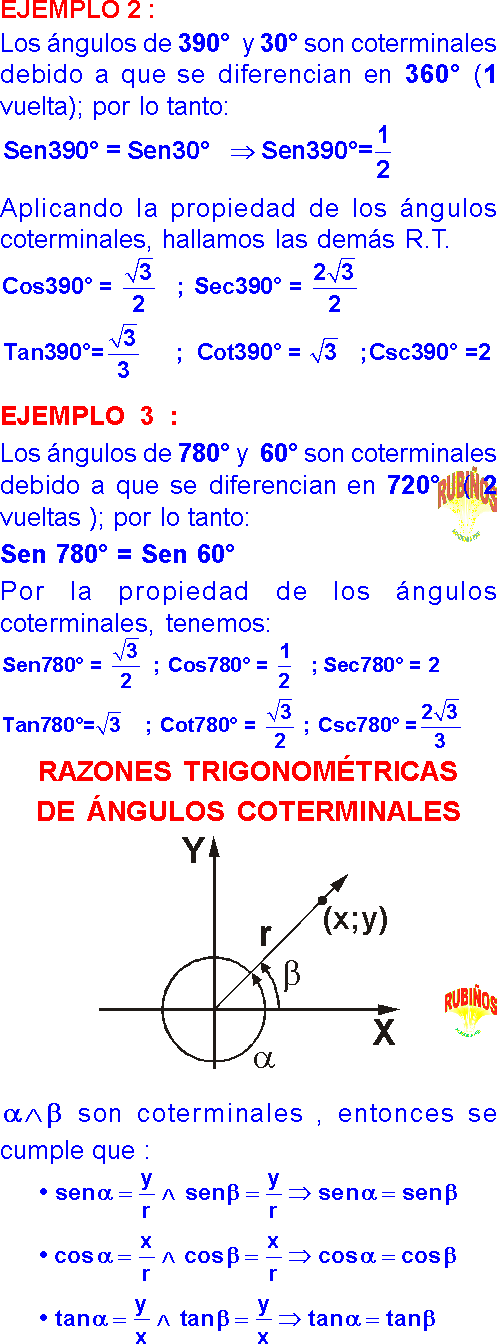 ANGULOS DE CUALQUIER MAGNITUD Y SUS RAZONES TRIGONOMÉTRICAS ...