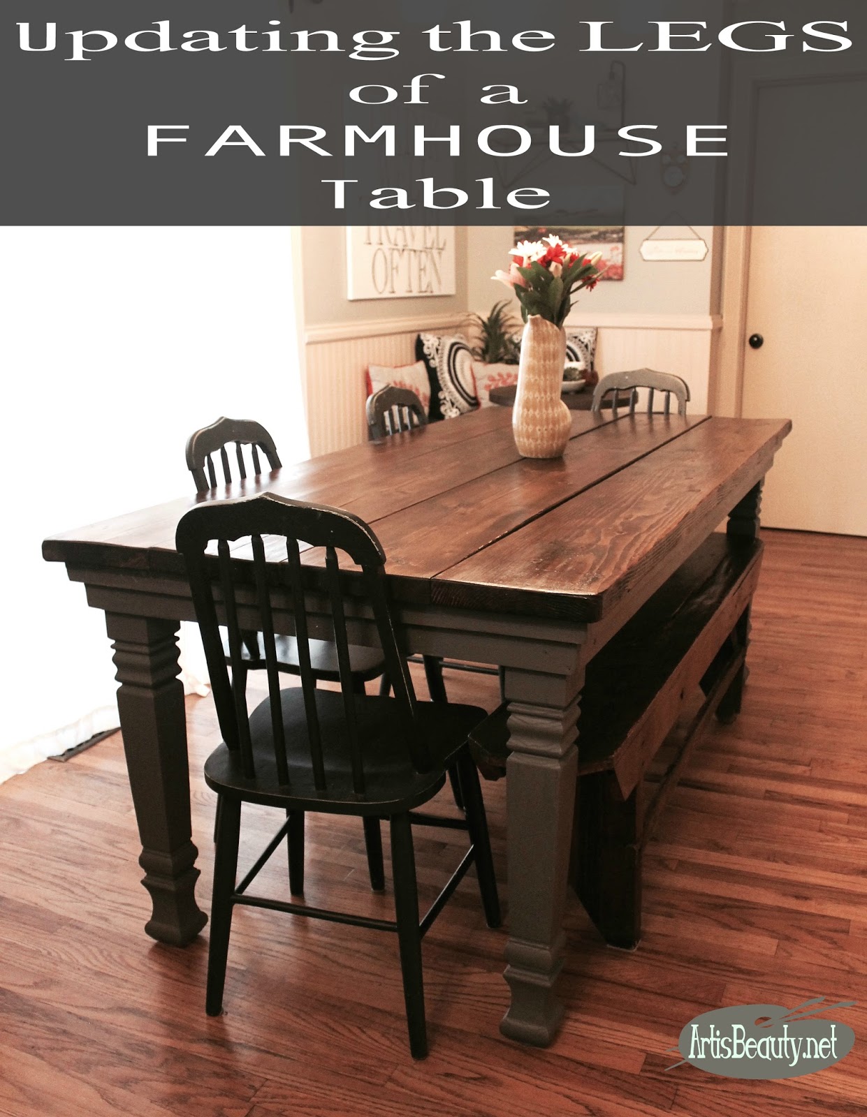 ART IS BEAUTY: Updating the Legs of my DIY Build it Yourself FARMHOUSE ...