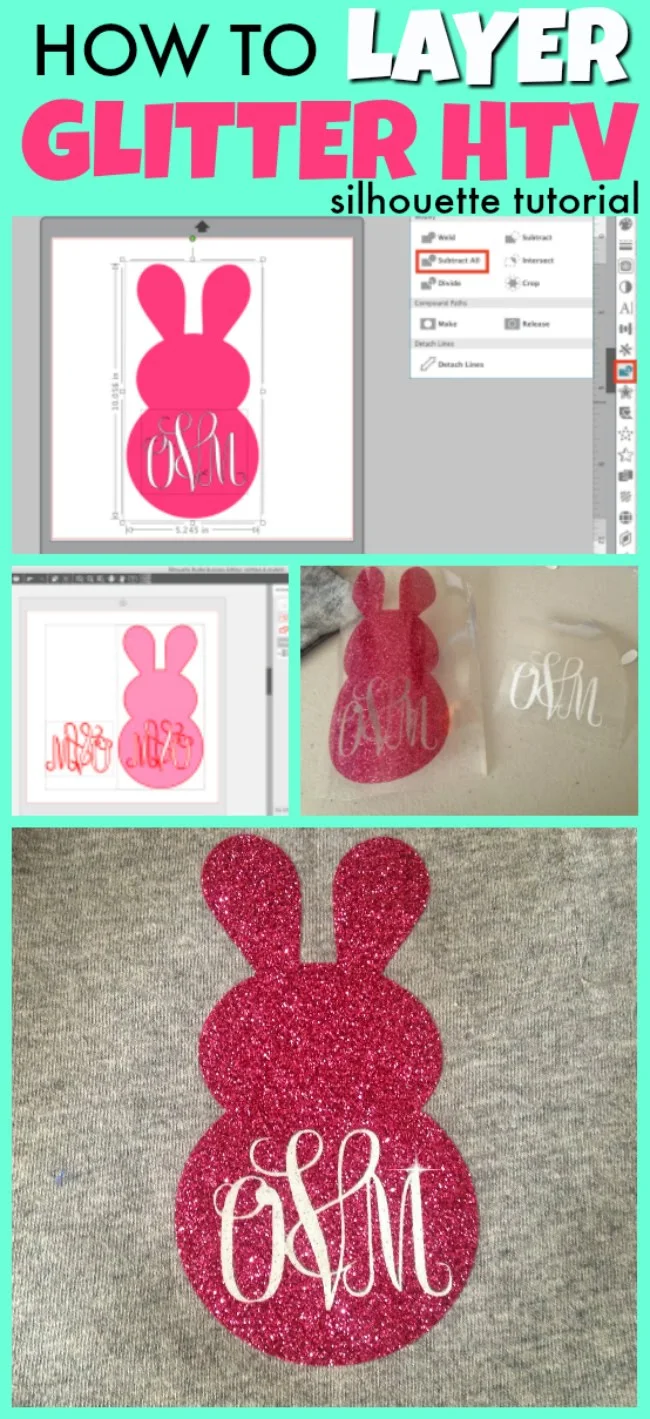 How to Layer Glitter Heat Transfer Vinyl with Silhouette (V4 Tutorial) - Silhouette School
