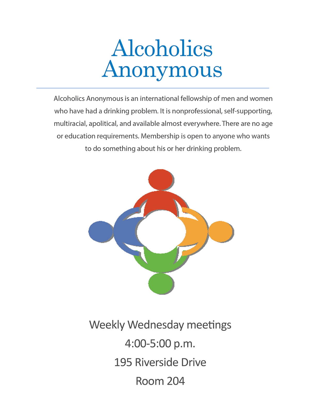 Goodwin University Student News: AA Meetings on Campus