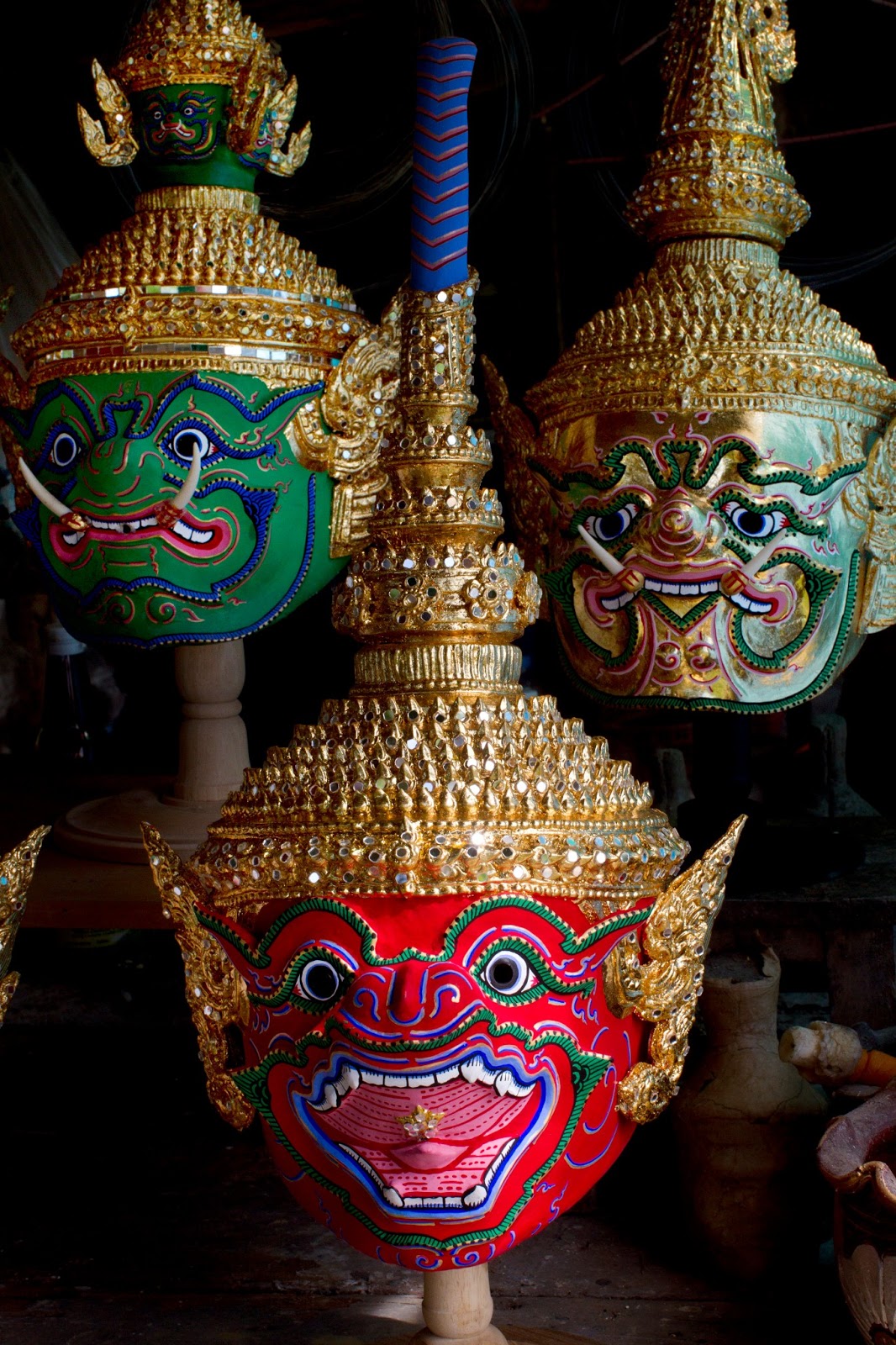 @The Dream to Thailand...: Thai Khon Mask, how it's made? หัวโขนเขาทำกันอย่างๆไร?