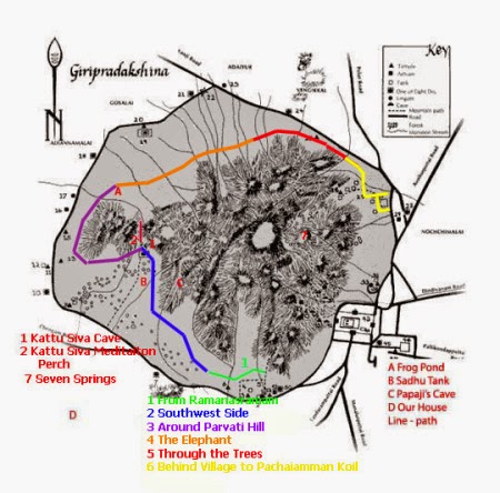 I seek you, O Arunachala: giri pradakshina - walking around the sacred hill