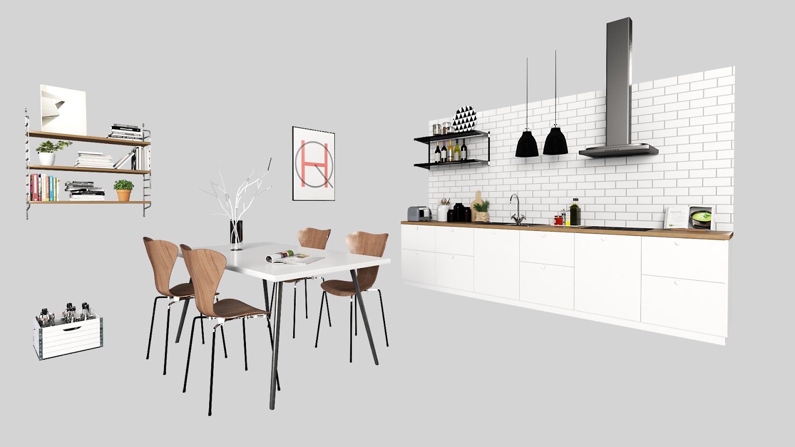 templates 3D: Kitchen & Dining