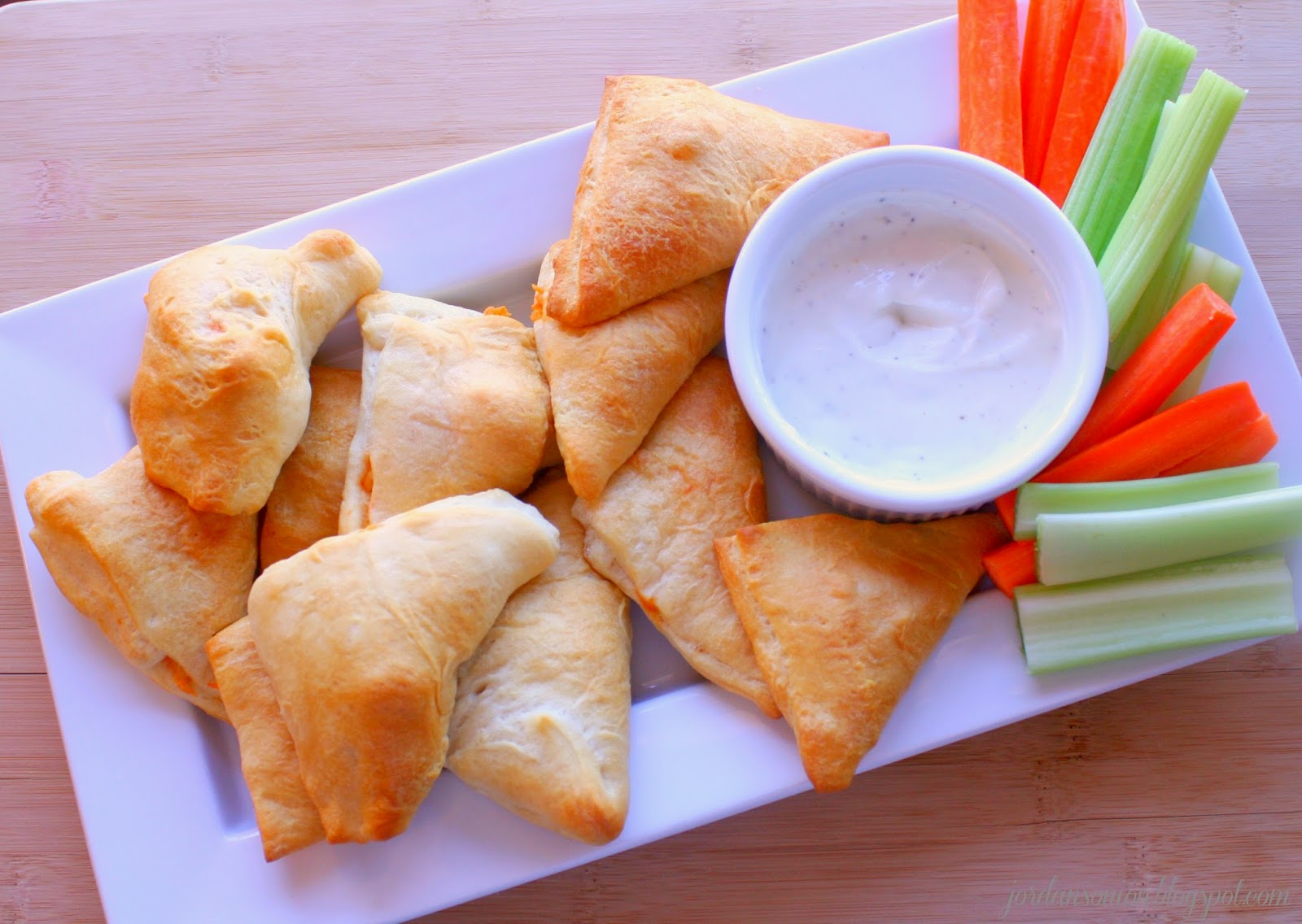 Buffalo Chicken Triangles - Jordan's Easy Entertaining