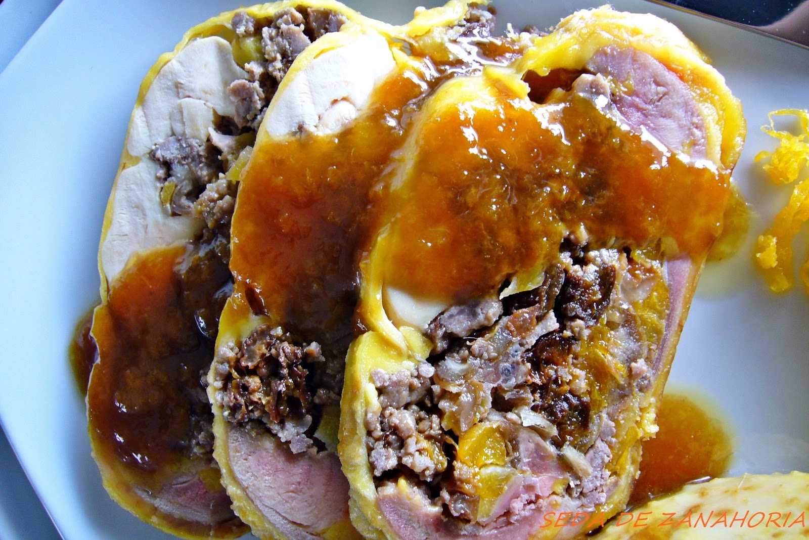 Seda de zanahoria: Pularda rellena