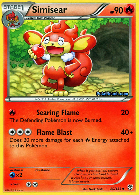 Simisear -- Plasma Storm Pokemon Card Review | PrimetimePokemon's Blog