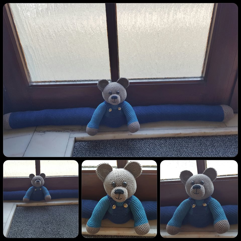 Haakwerkjes Cindy: Patroon tochtrol beertje