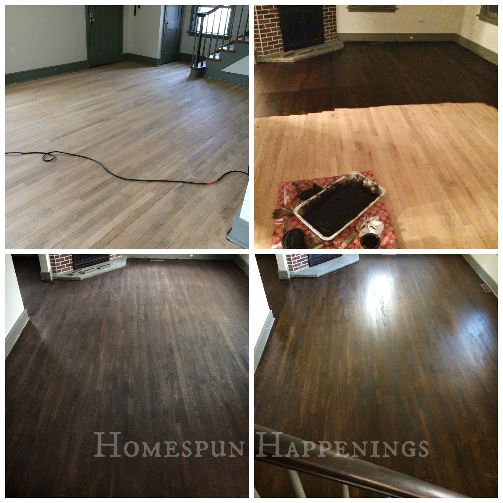 Homespun Happenings: Refinishing Our Floors--Keeping it Real