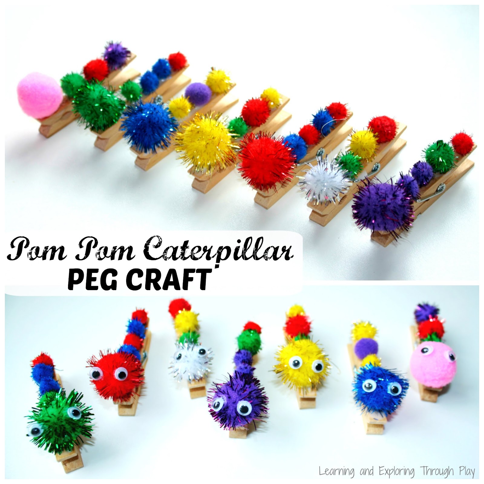 Learning and Exploring Through Play: Caterpillar Peg Craft