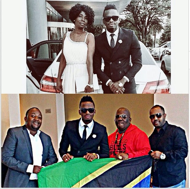 Picha za Diamond Platnum akiwa na Mama yake na meneja wake wakiingia ...