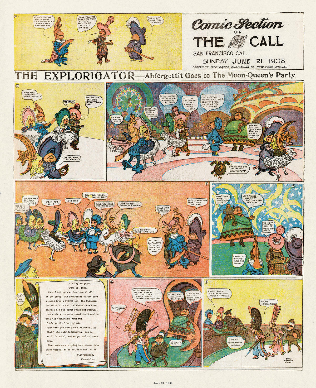 Hairy Green Eyeball 3: Early comic art — THE EXPLORIGATOR — 1908 ...