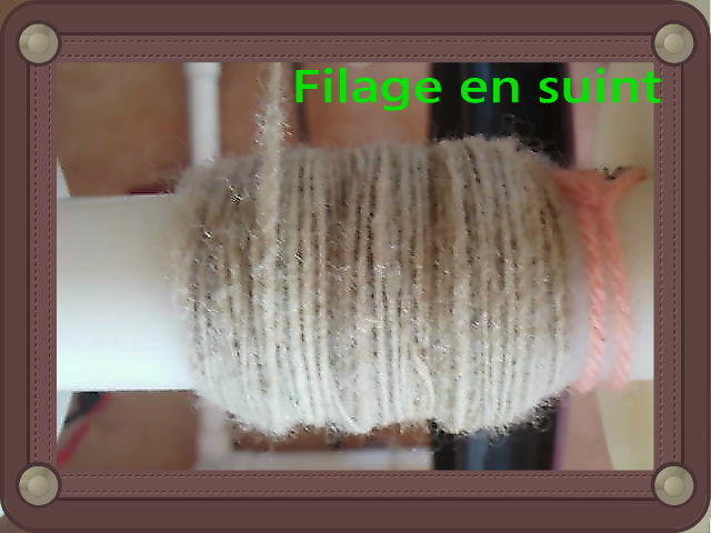arts de la laine: filage dans le suint, suite 1