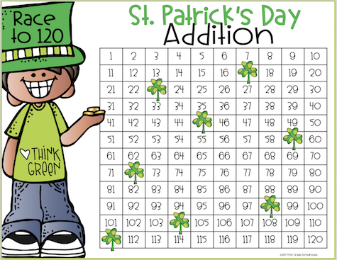St. Patrick's Day Race to 120 Games | Classroom Freebies | Bloglovin’