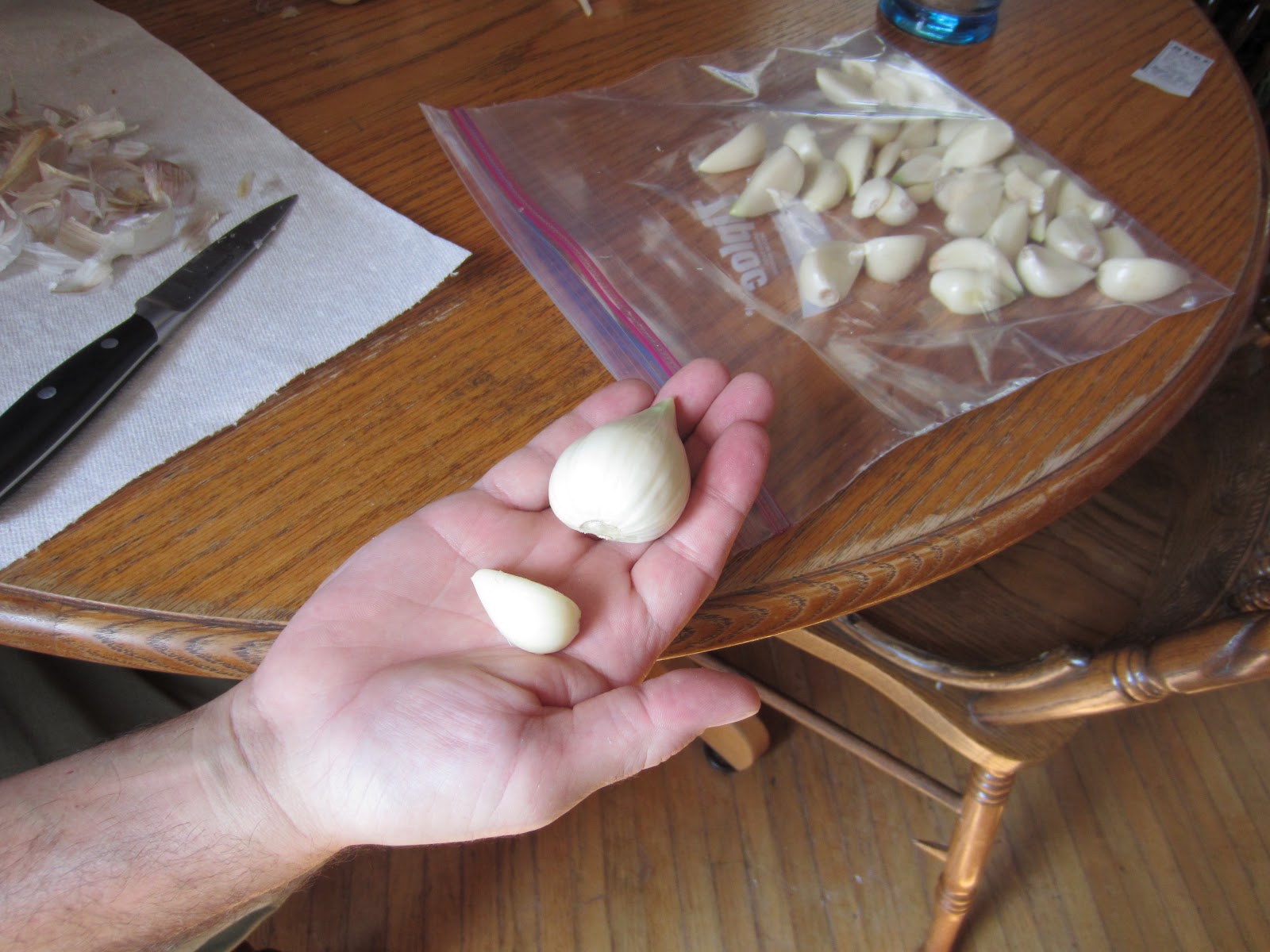 The Farmer: A pound of garlic