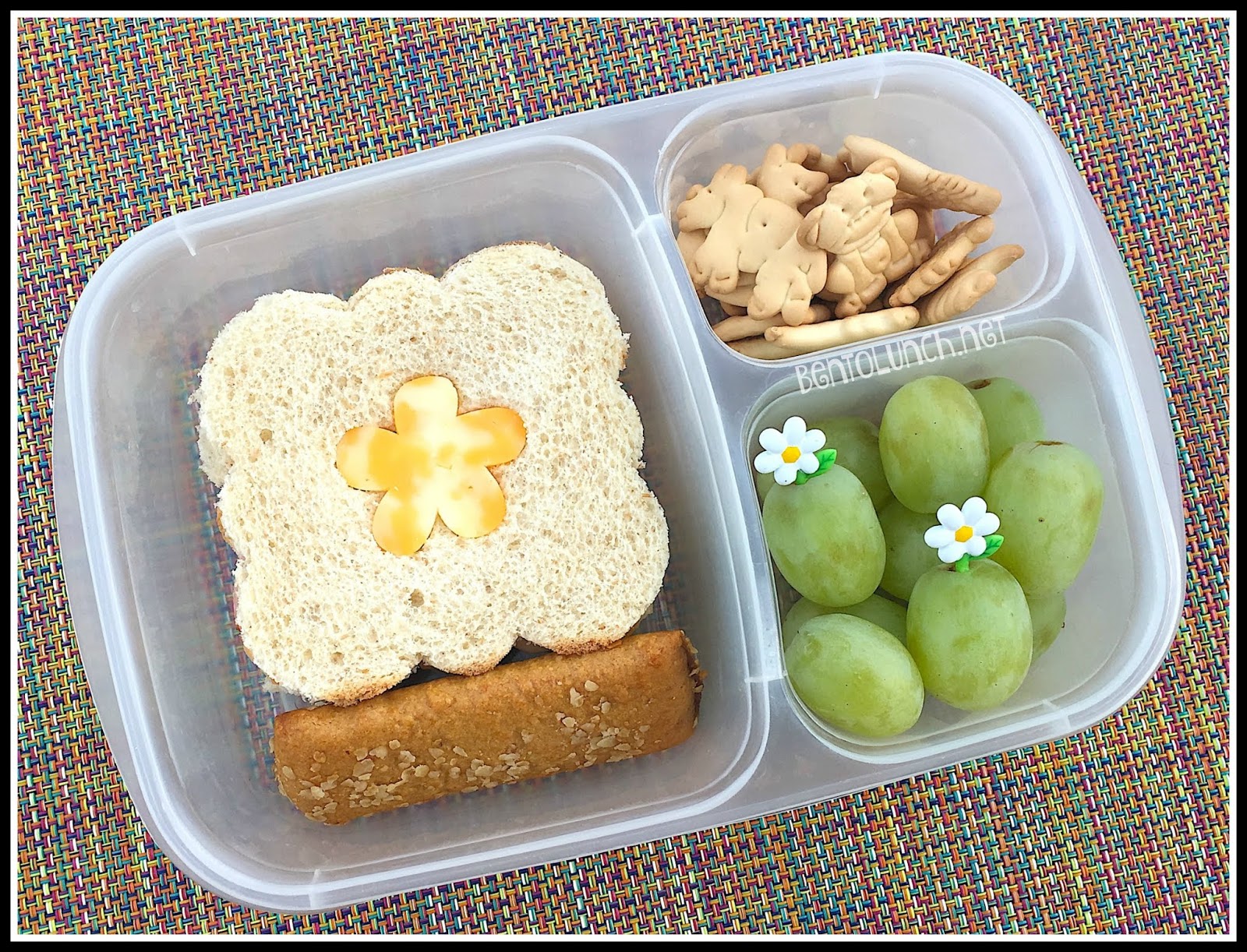 Simple Flower Themed Bento Lunch