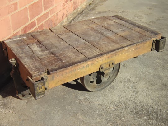 Antique Furniture Factory Cart Coffee Tables: Refurbished and project ...