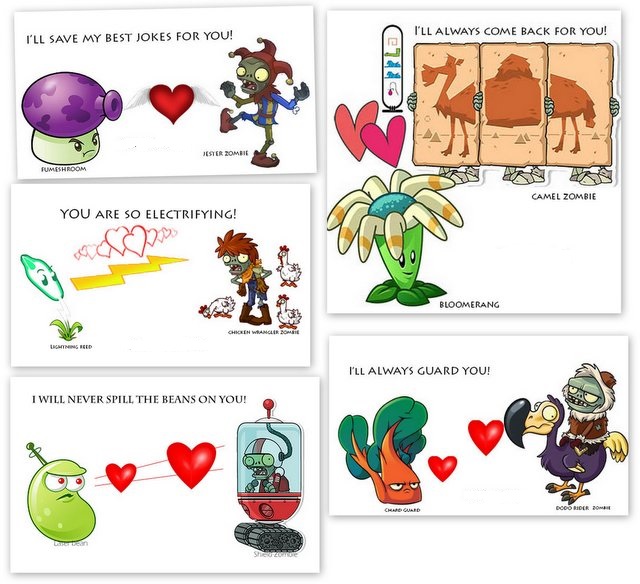 The Joy of My Life, and other things: Kids Cards: Valentine Cards: PvZ ...