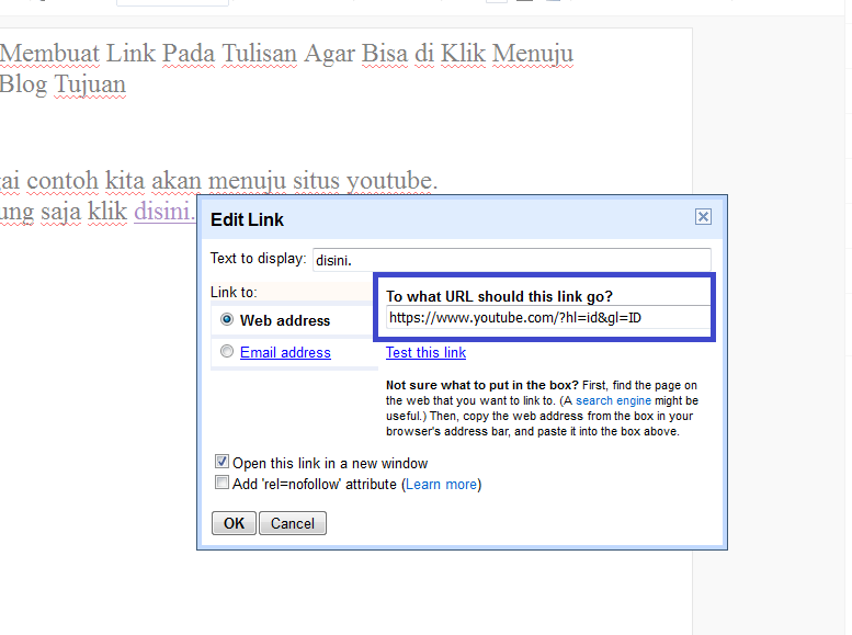 Cara Membuat Link Pada Tulisan Agar Bisa di Klik Menuju Web/Blog Tujuan ...
