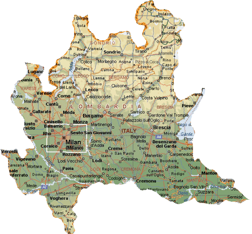 Lombardia Mappa Cartina della Citta | Mappa Cartina Italia Geografica ...