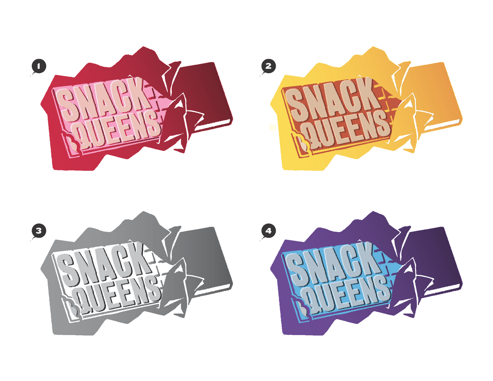 Usen Gandara Art/Design: Snack Queens. Blog logo