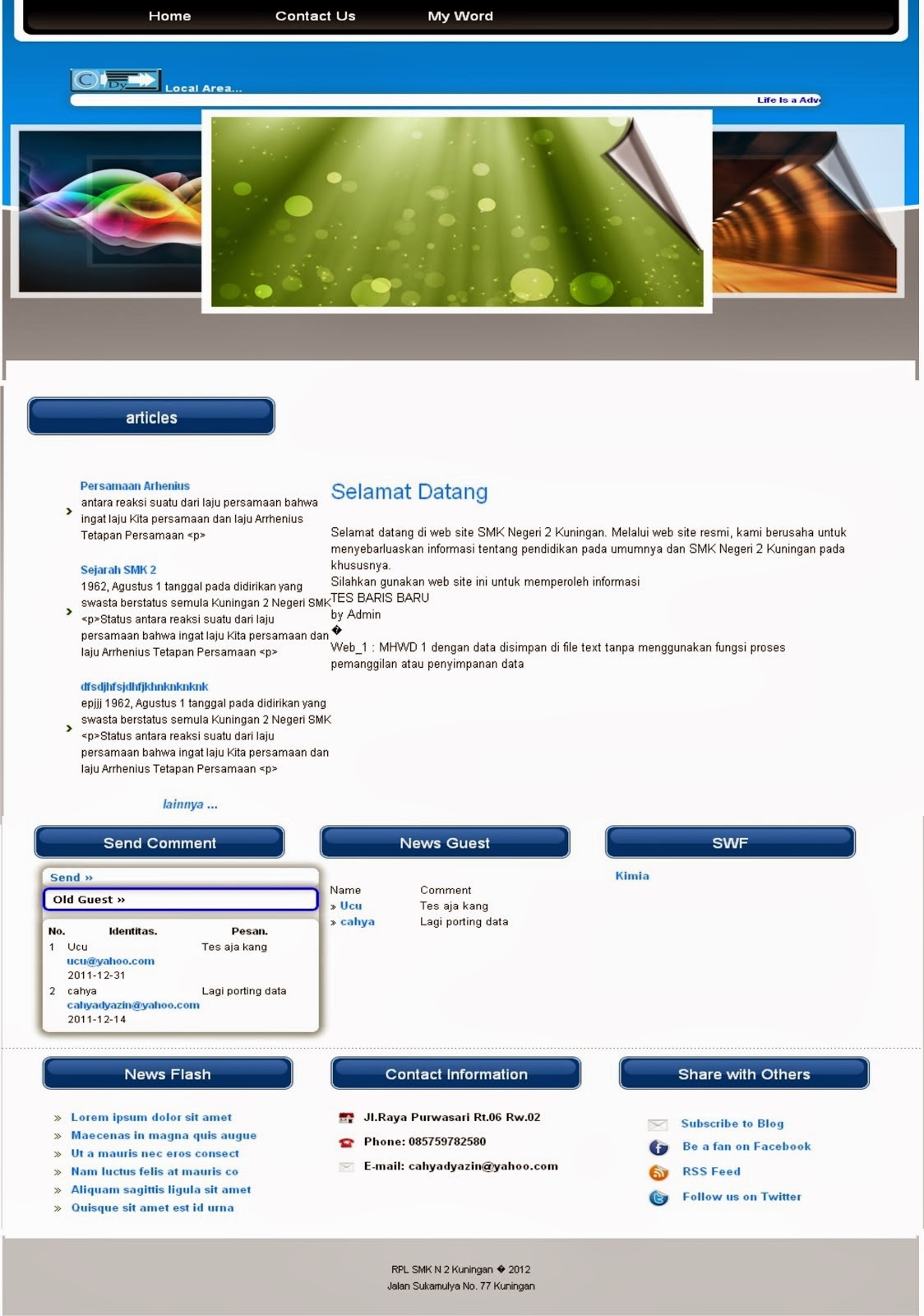 Contoh Website Sederhana