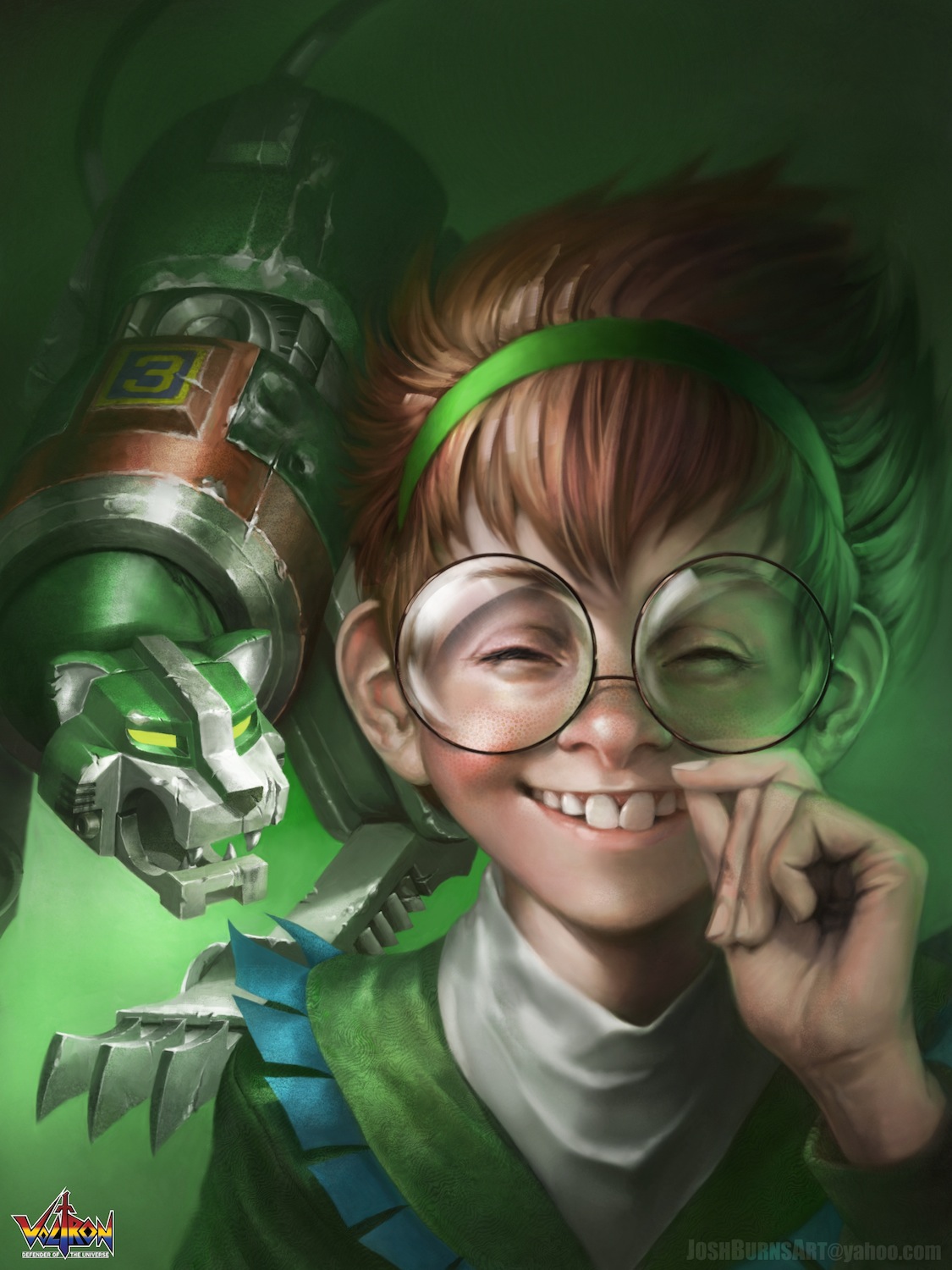 Voltron Green Lion Face