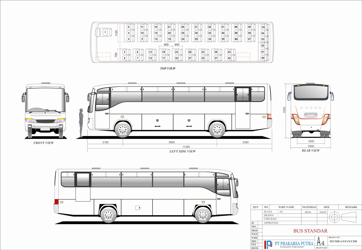 Blueprint bus indonesia HINO R 235 | Membuat Model bus dengan Zmodeler ...