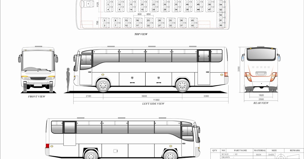 Blueprint bus indonesia HINO R 235 | Membuat Model bus dengan Zmodeler ...