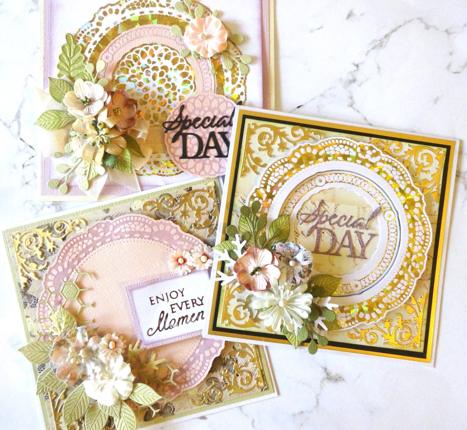 Lacey Framed cards - 3 ways with Adriana - Couture Creations