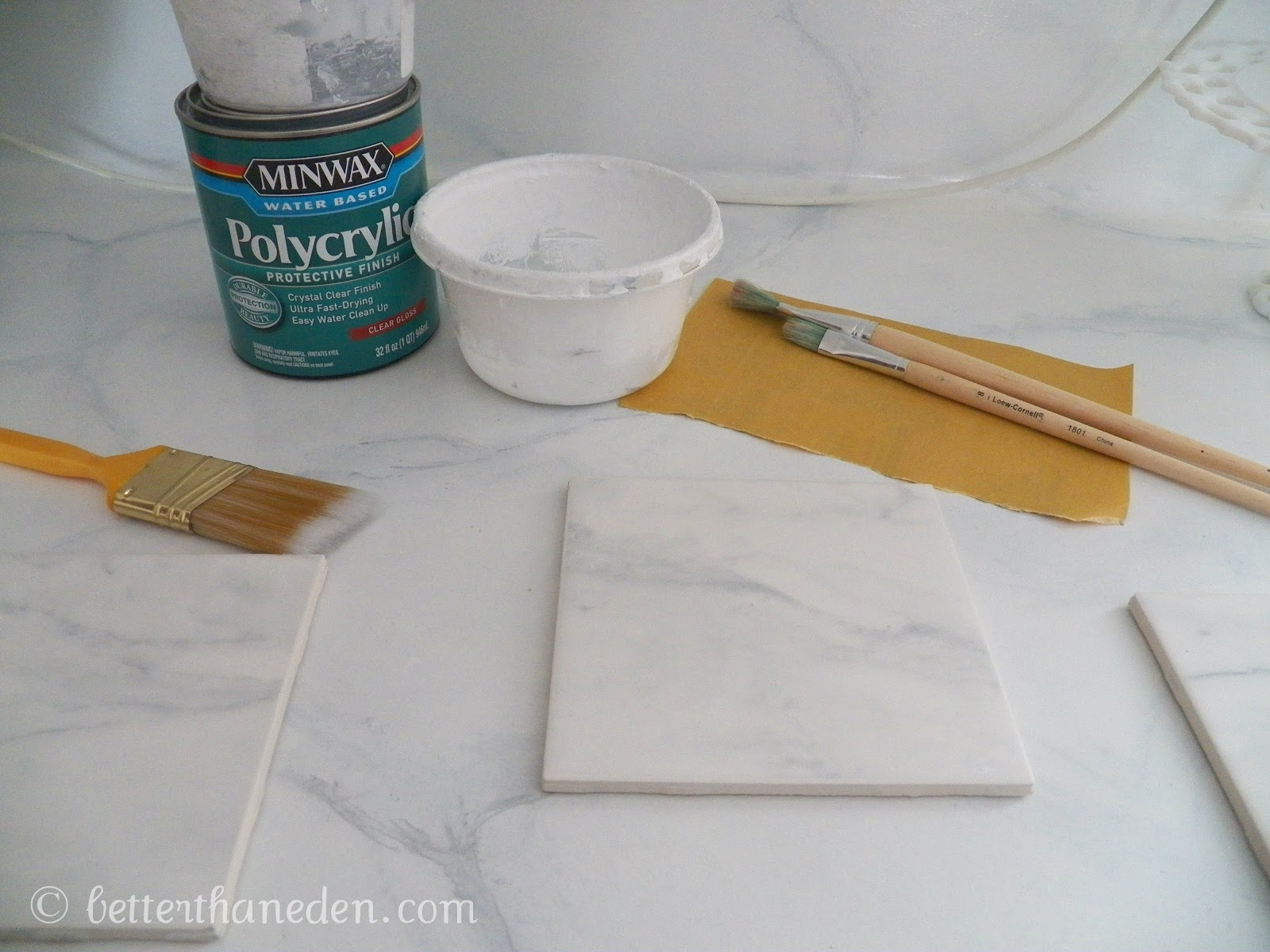 The Kitchen Project - Faux Marble Counters Sort of How-To - Mary Haseltine