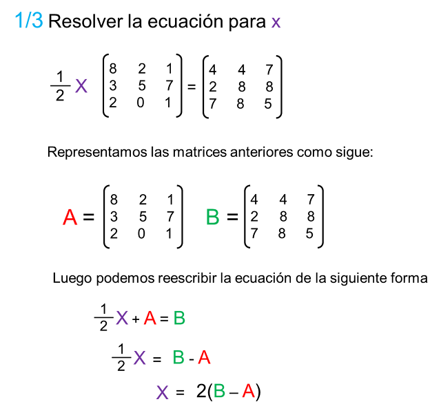 suma y resta de matrices ejercicio 1 ~ sustraendo h