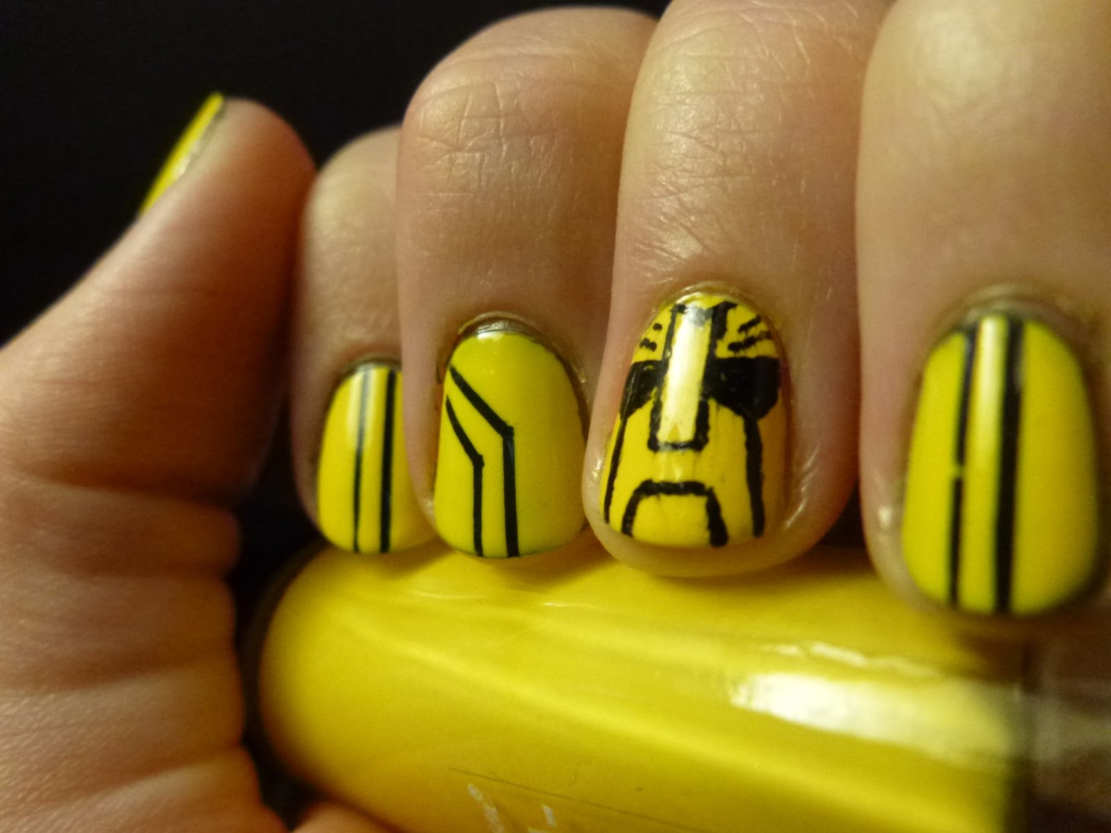 Adventures in Manicures: Bumblebee from Transformers!