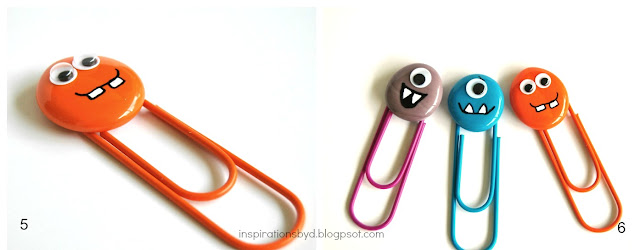 Inspirations by D: DIY: Rock Monster Paper Clips