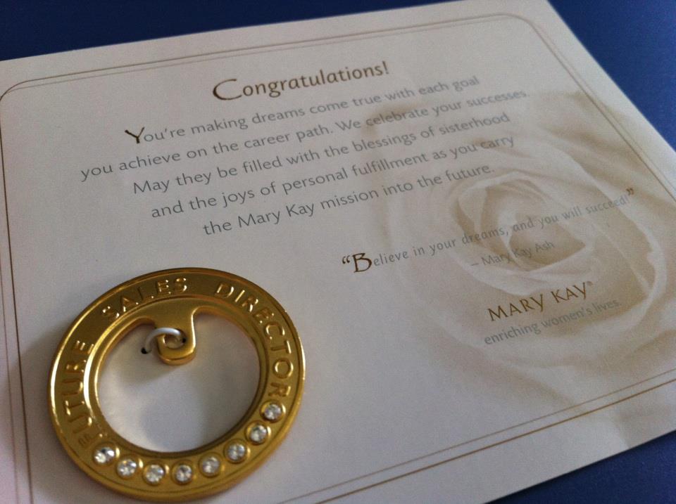 Finally, my Mary Kay Future Director Pin, arrived. (25 Nov 2011 ...