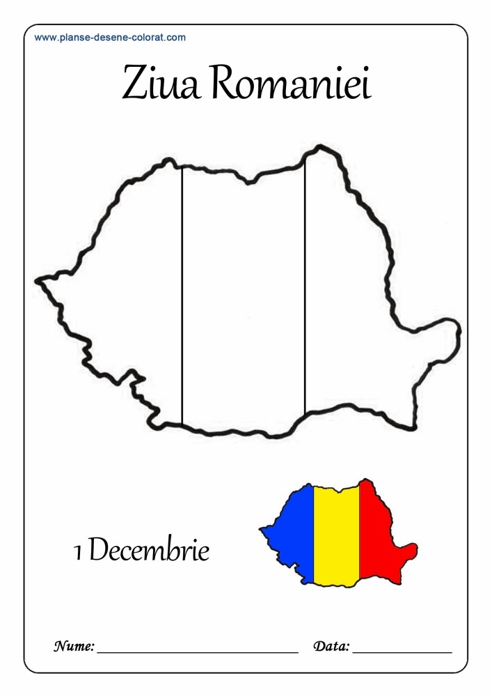 Lumea lui Scolarel...: De colorat-ROMANIA