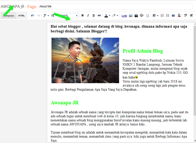 Cara Membuat Widget About Me Keren dan Simpel di Blog - Awonapa ...