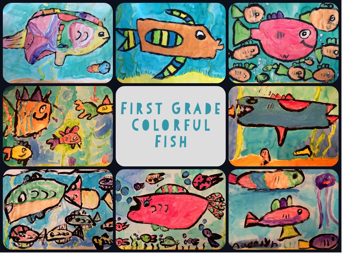 BES Art: First Grade Colorful Fish