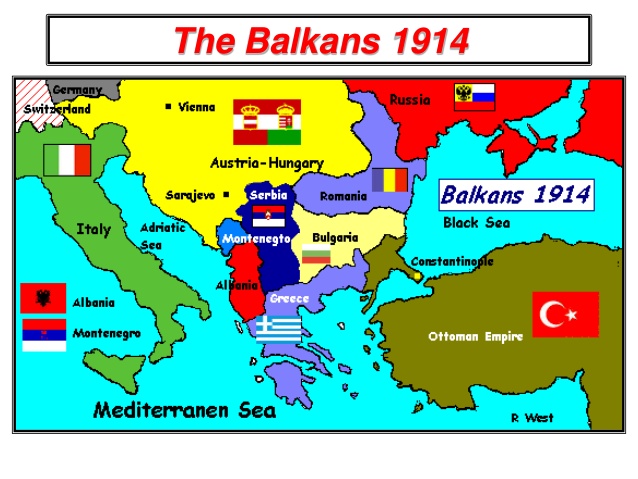 Map Balkans 1914