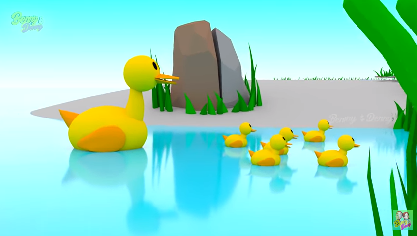 Five Little Ducks Nursery Rhyme for Kids | Cartoon Animation Rhymes ...