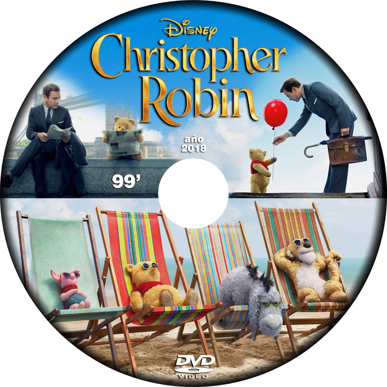 Caratulas de películas DVD para cajas CD: Christopher Robin - [2018]