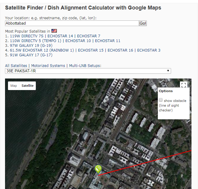 Measure The Azimuth & Elevation Angles For Satelite Dish - Sat Guru