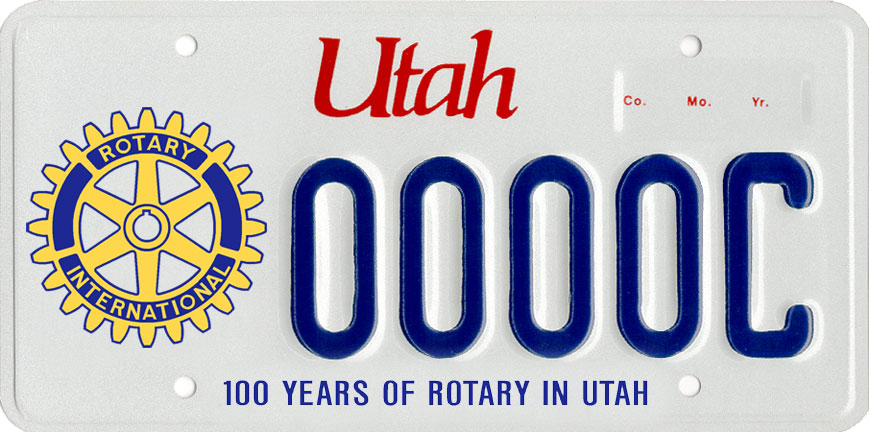 Utah Rotary Youth: Support Youth: Rotary License Plate Program