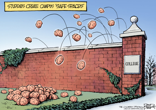 Daily Free Take-Out: Cartoons: safe spaces vs. no safe space