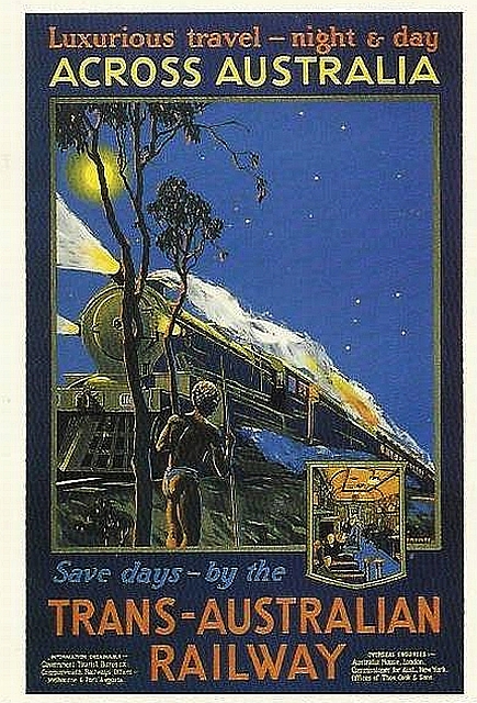 transpress nz: Trans-Australia Railway posters, interwar years